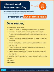 International Procurement Day | April 25th - International Procurement Day